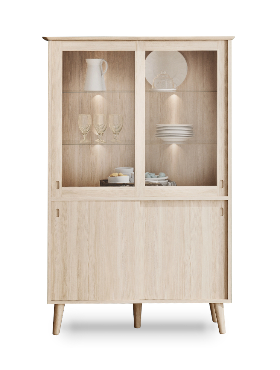 CASØ 120 vitriini liukuovilla tammisena verkkokaupasta! - Kallen Kaluste